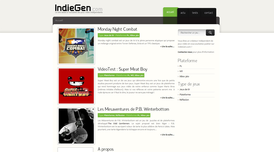 Indiegen.com | Grafikart