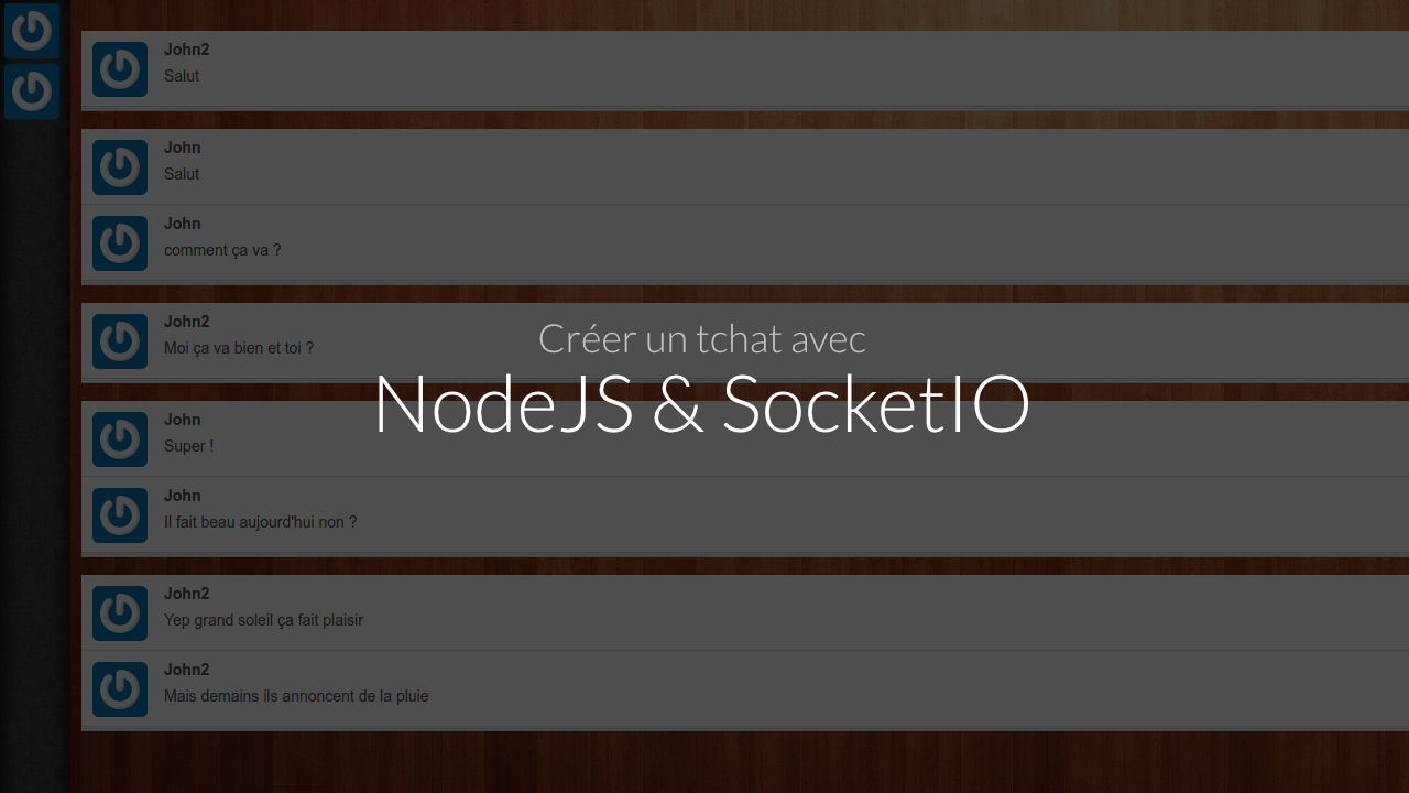 Tutoriel vidéo Socket.io : Tchat Socket.IO : Persistance via MySQL | Grafikart