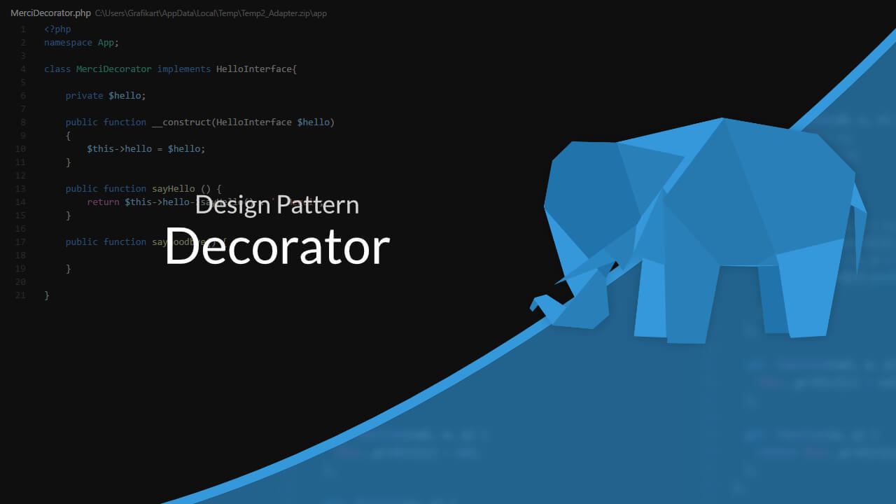 Design pattern Decorator — Formation La POO en PHP | Grafikart