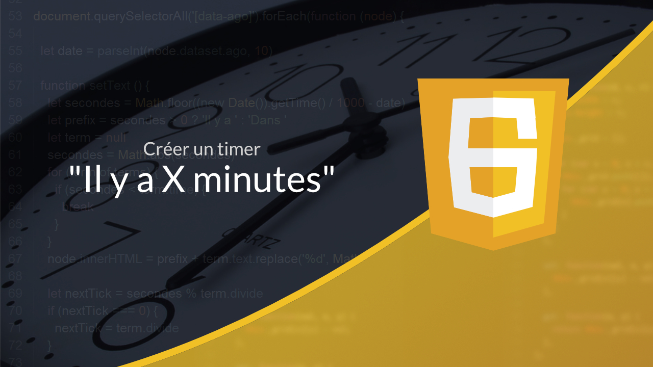 Tutoriel vidéo JavaScript : Timer relatif | Grafikart