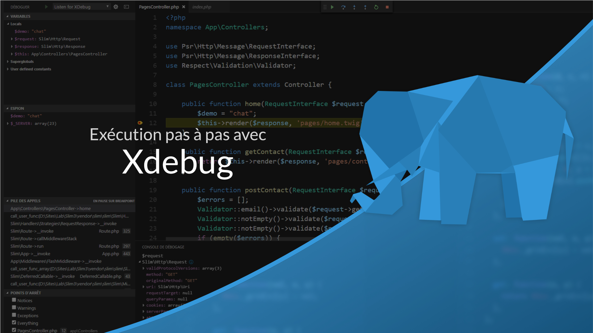 Tutoriel vidéo PHP & Xdebug : Xdebug, l'exécution pas à pas | Grafikart
