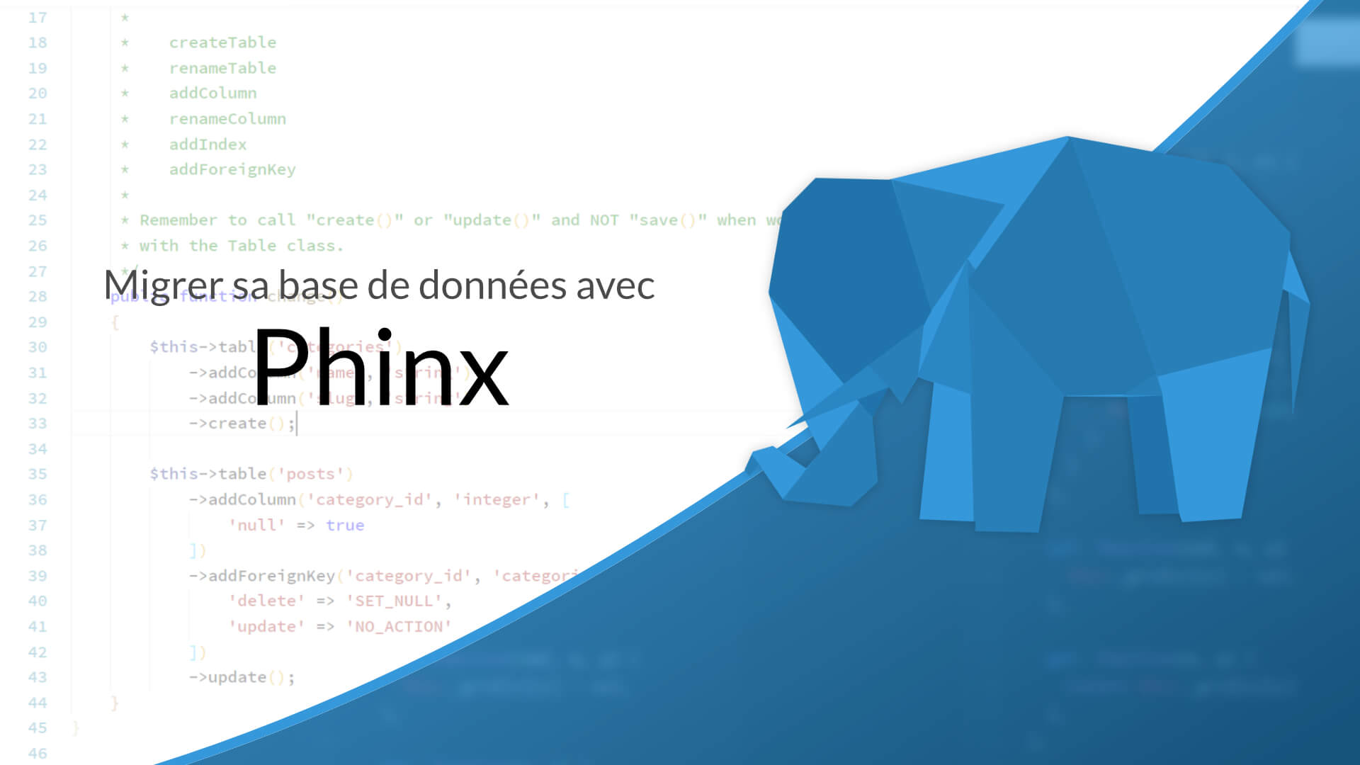 Tutoriel vidéo Phinx & PHP : Migrer sa base de données avec Phinx ...