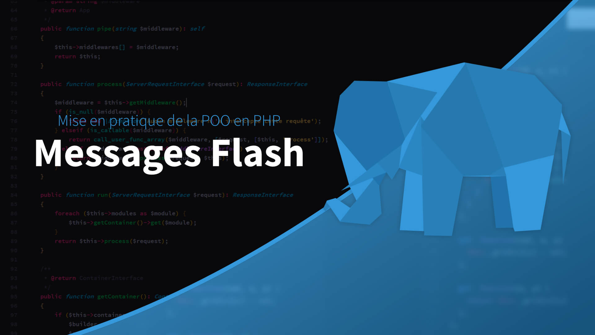 Messages flash — Formation Mise en pratique de la POO en PHP | Grafikart