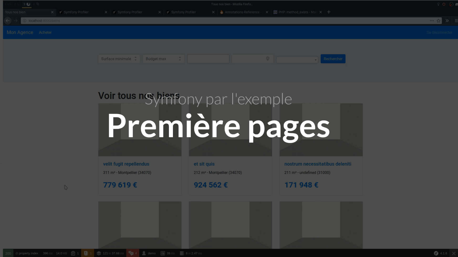 Nos premières pages — Formation Symfony 4 par l'exemple | Grafikart Nos premières pages — Formation Symfony 4 par l'exemple | Grafikart