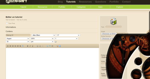Tutoriel vidéo : Making Of | Grafikart