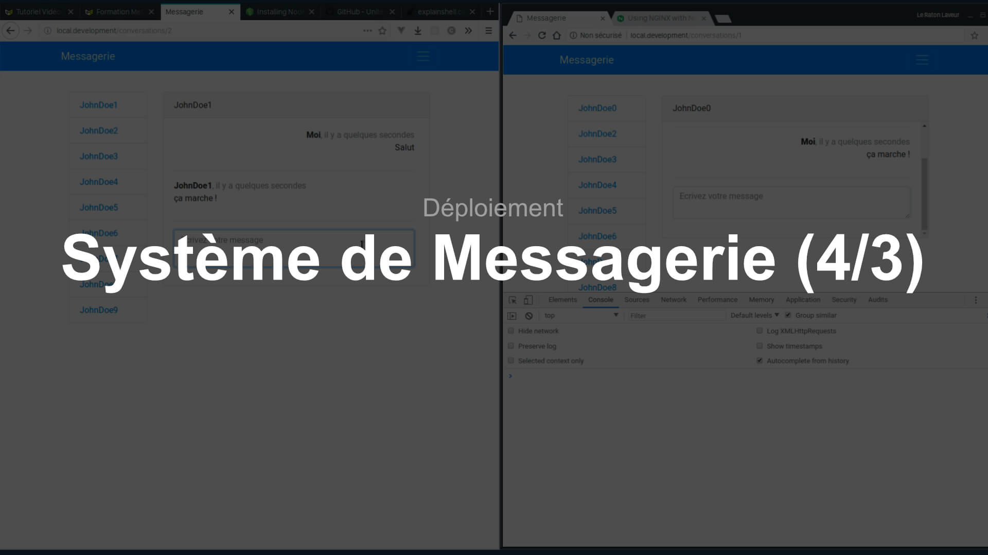 Tutoriel vidéo Nginx : Système de messagerie (4/3) : Déploiement | Grafikart