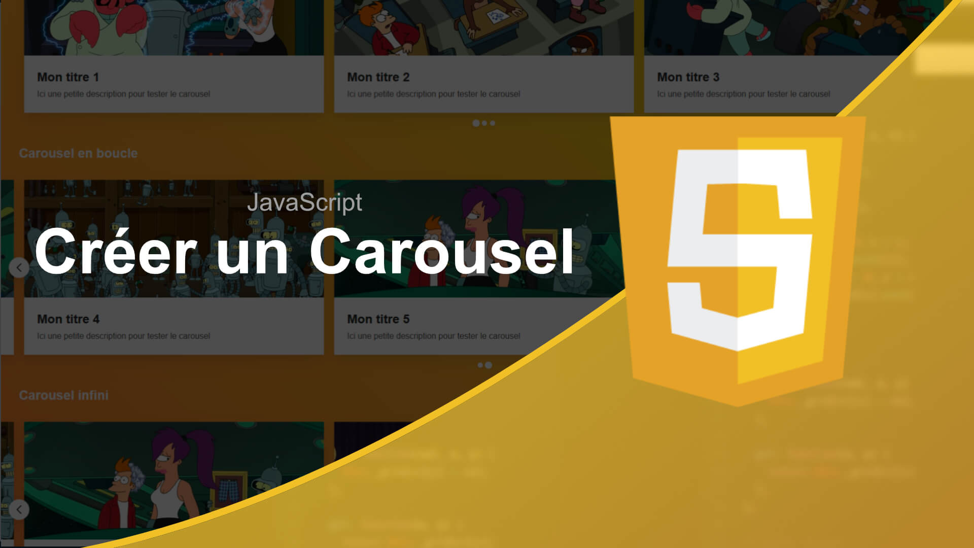 TP : Créer un Carousel, Défilement infini — Formation Apprendre le ...