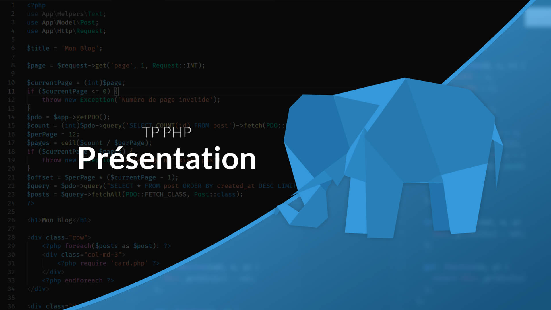 Présentation du projet — Formation Apprendre le PHP | Grafikart