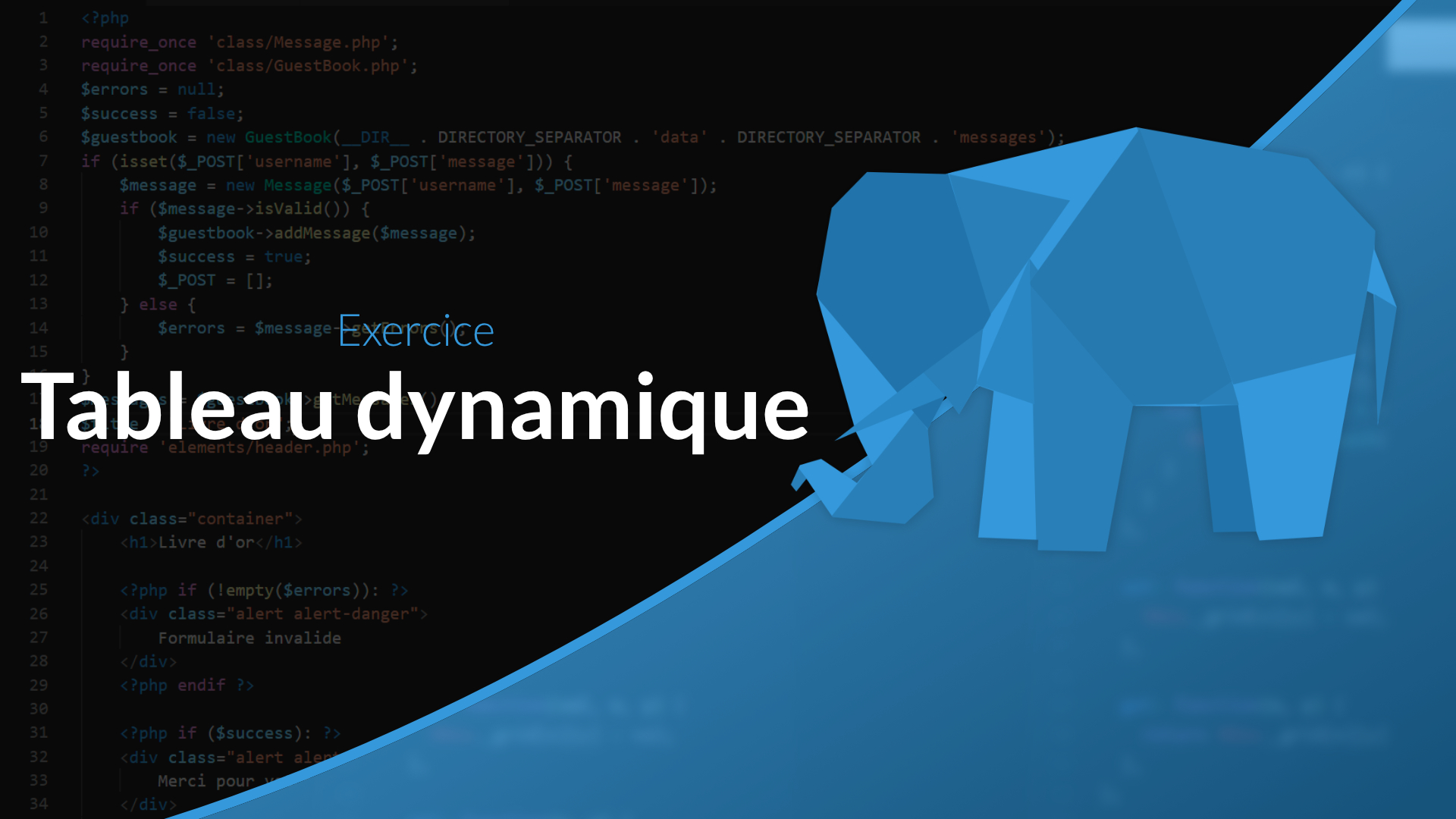 Exercice : Tableau dynamique — Formation Apprendre le PHP | Grafikart Exercice : Tableau dynamique — Formation Apprendre le PHP | Grafikart