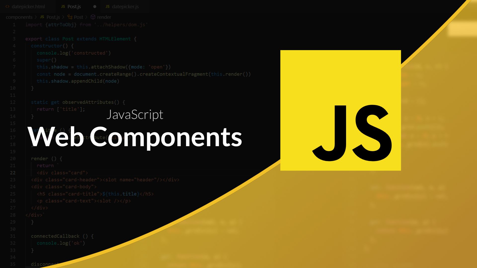 Tutoriel vidéo JavaScript : Les composants web | Grafikart