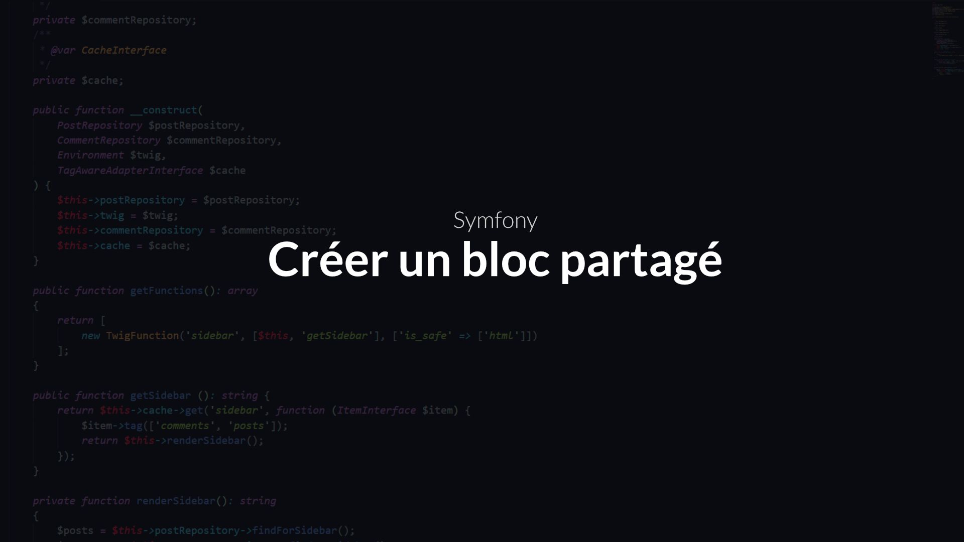 Tutoriel Vidéo Symfony Créer Un Bloc Partagé Grafikart