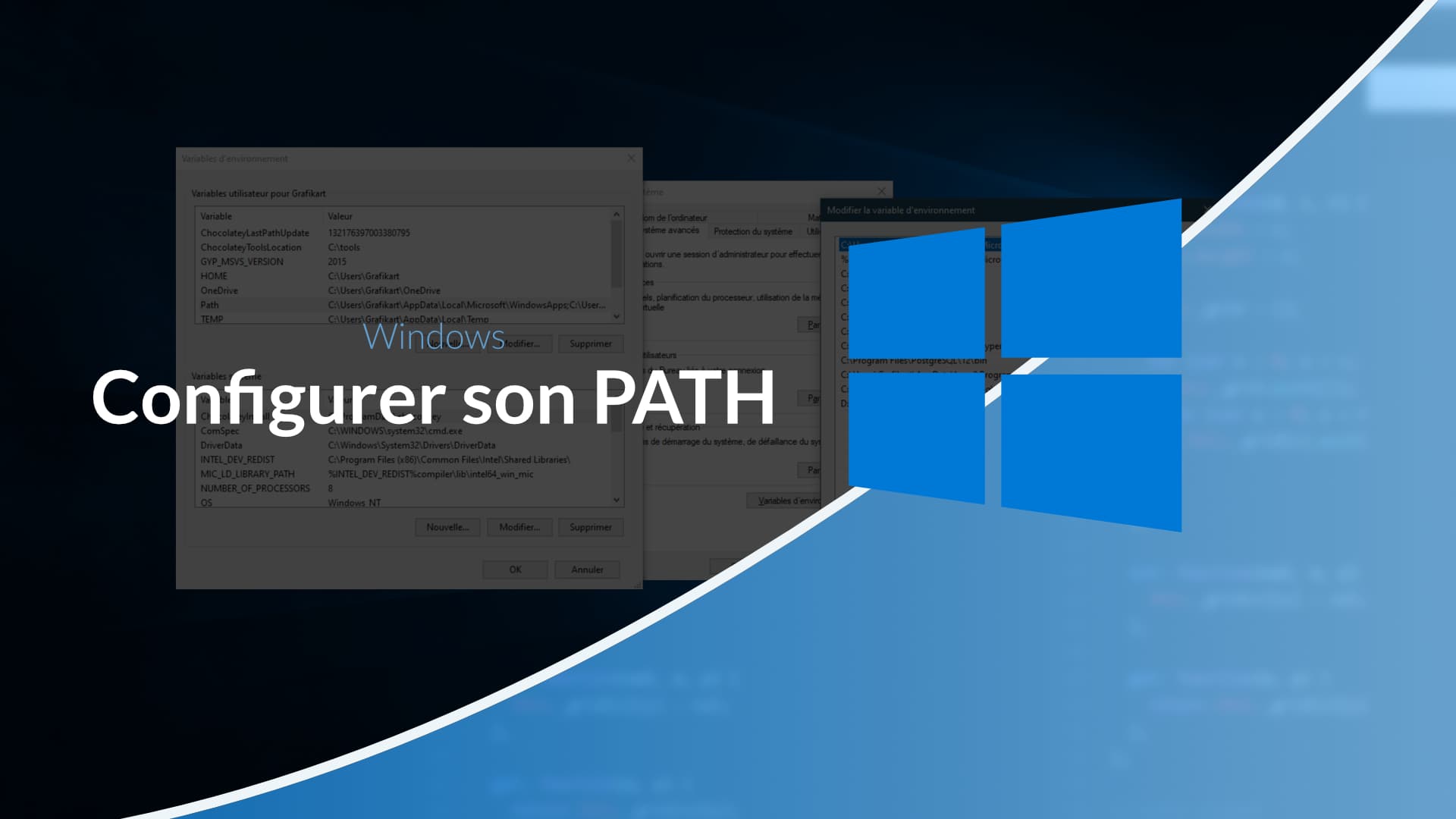 Tutoriel vidéo Windows : Configurer le PATH sur Windows | Grafikart