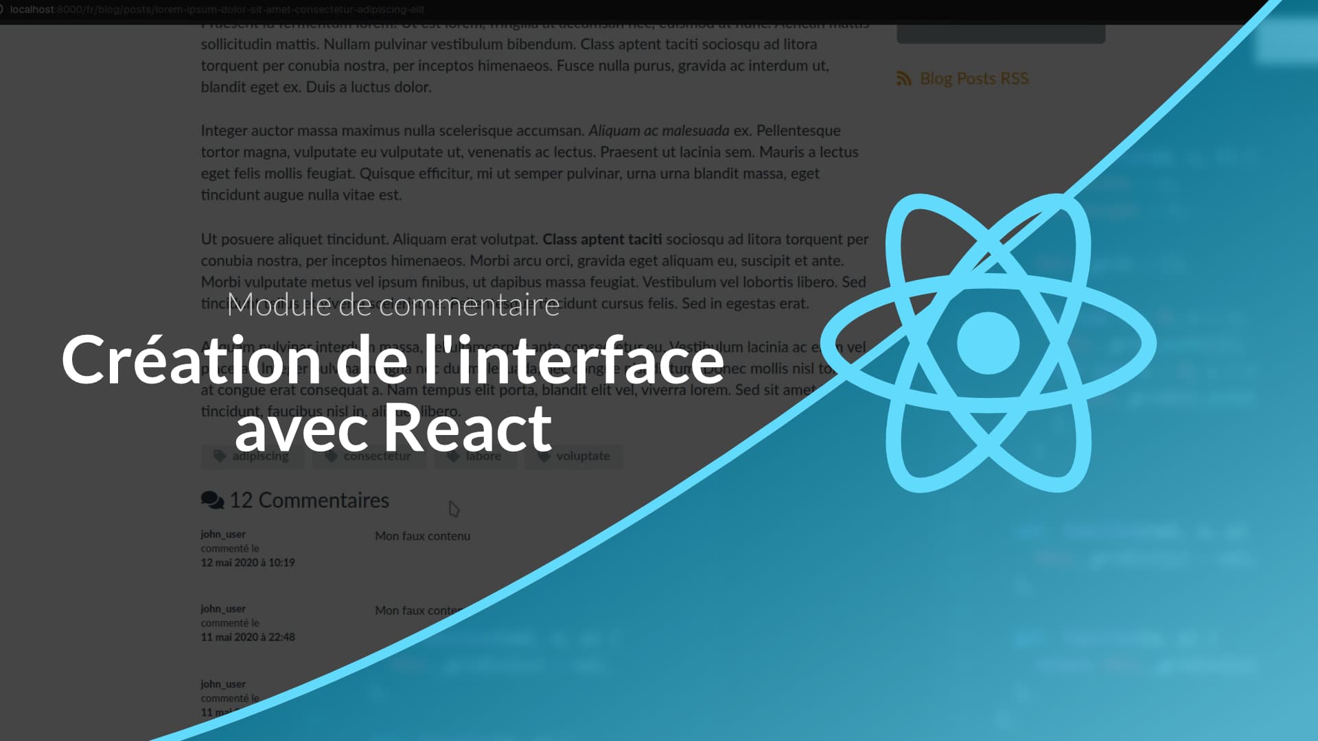 Tutoriel vidéo Symfony & React : Module de commentaires : React | Grafikart