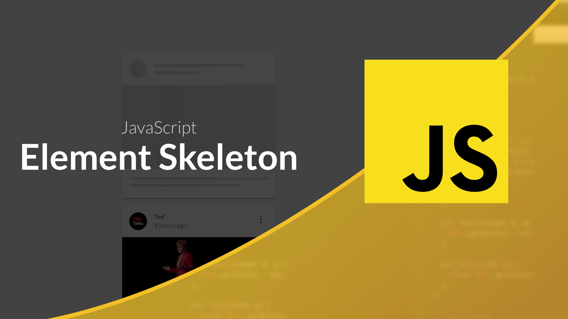 Tutoriel vidéo JavaScript : Custom Element Skeleton | Grafikart