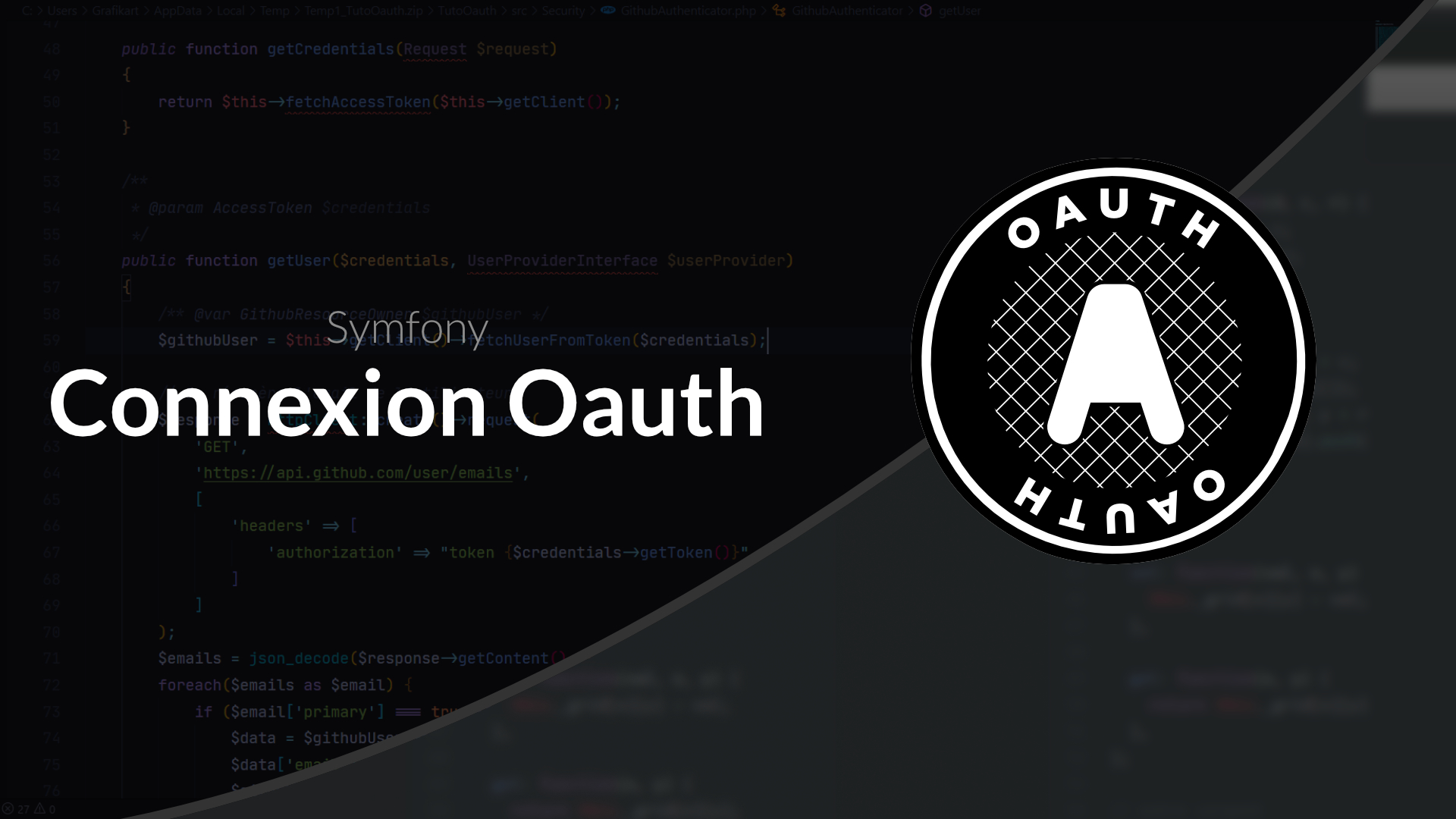 Tutoriel Vidéo Symfony Authentification Social Sur Symfony Grafikart