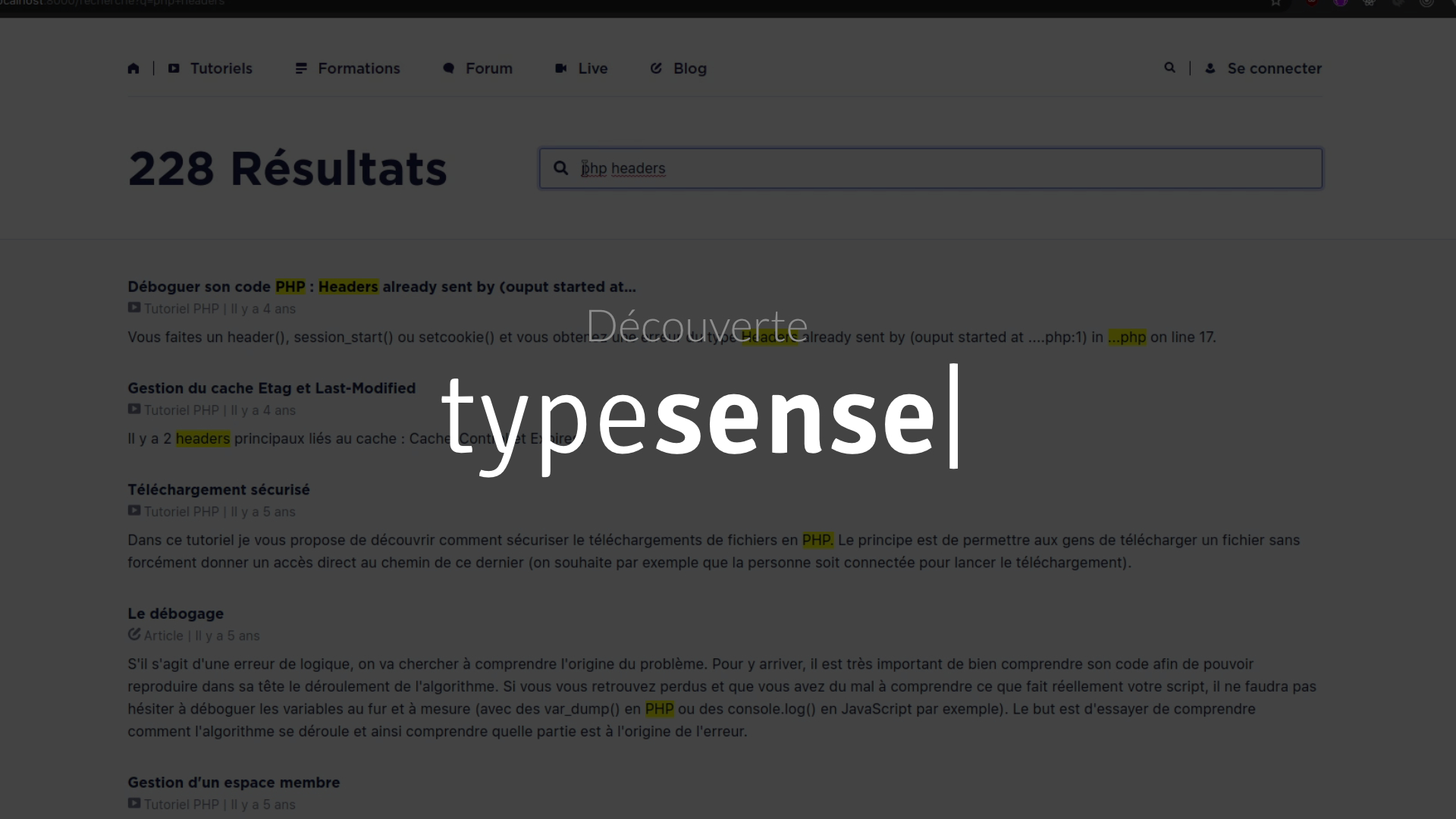 Tutoriel vidéo Typesense : Découverte de Typesense | Grafikart