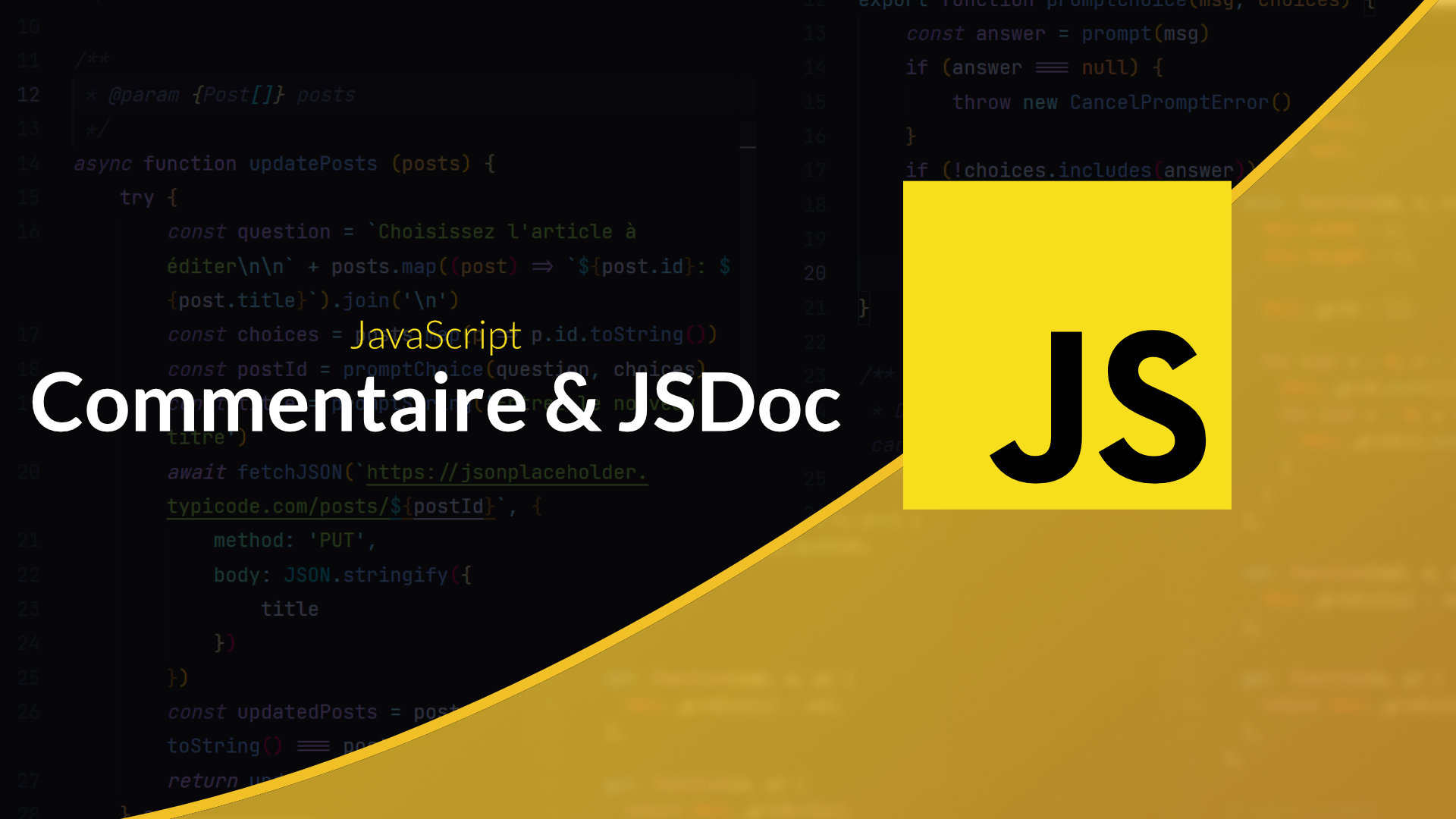 Commentaires et JSDoc — Formation Apprendre le JavaScript | Grafikart