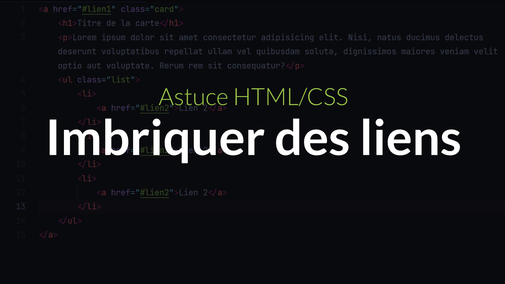 Imbriquer des liens — Formation Design pattern en CSS | Grafikart