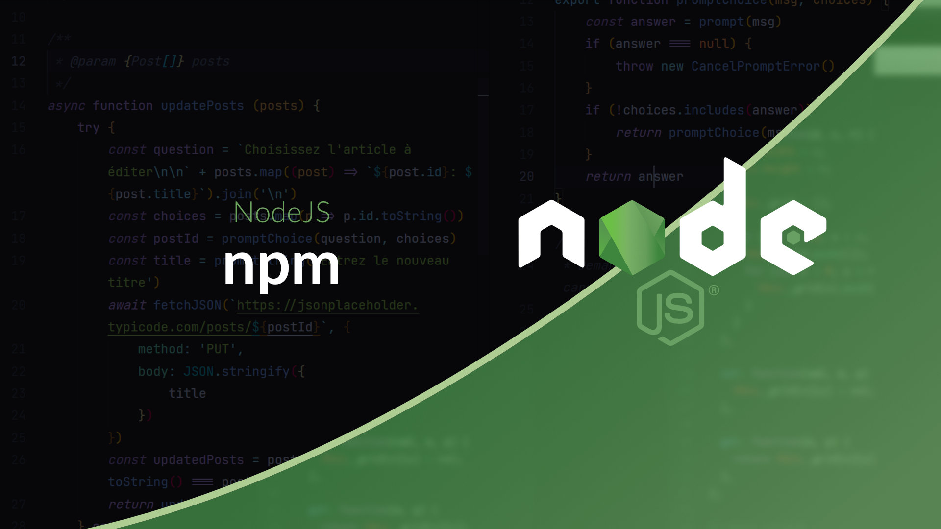Utiliser npm — Formation Apprendre le JavaScript | Grafikart