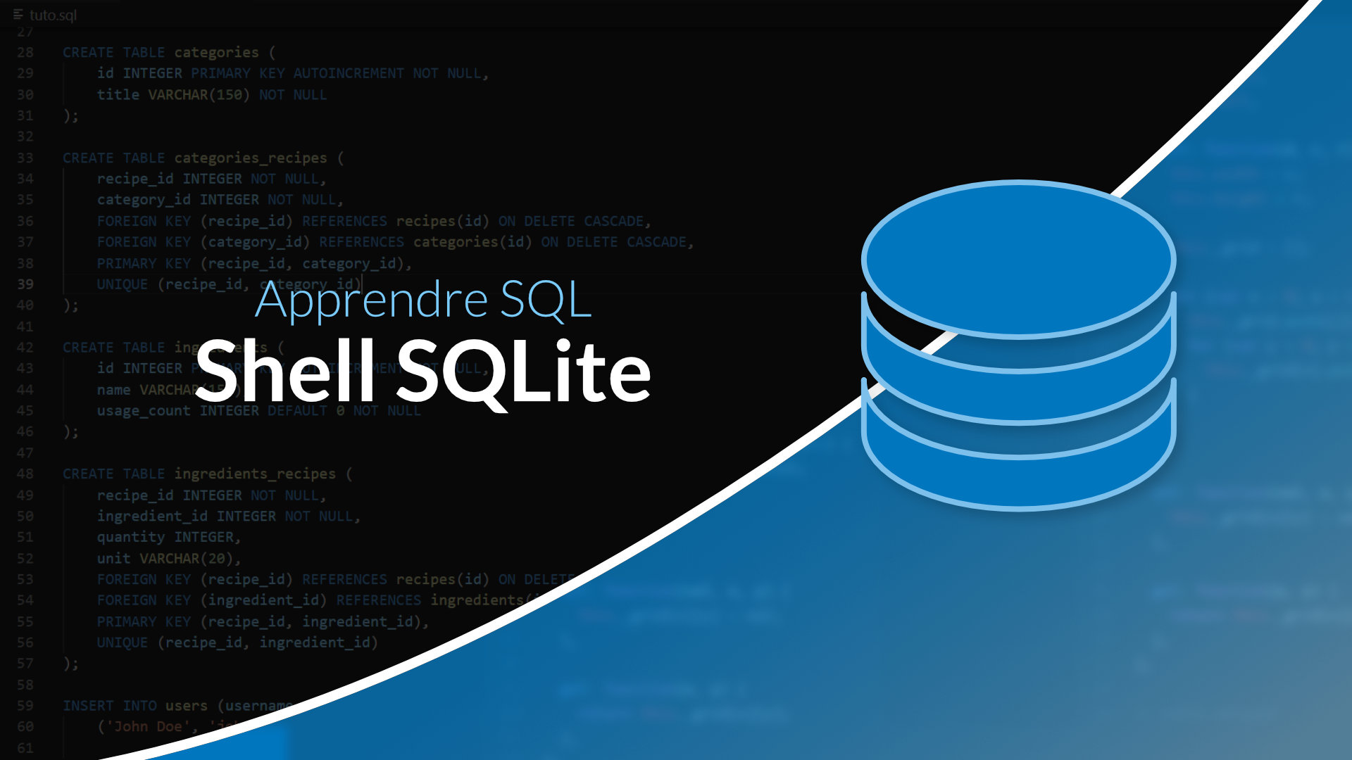 Démarrer avec SQLite dans le terminal — Formation Apprendre et ...